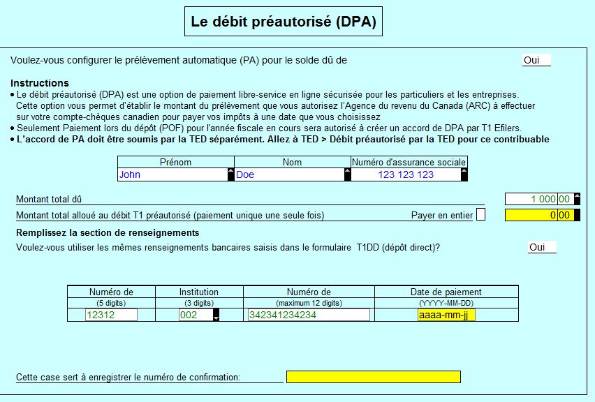 Utilisation du formulaire Débits préautorisés (DPA... - QuickBooks ...